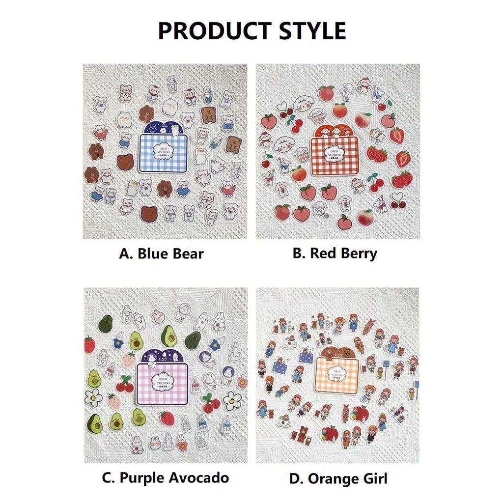 Sticker beruang lucu aesthetic kawaii bujo scrapbook, Buku & Alat Tulis ...