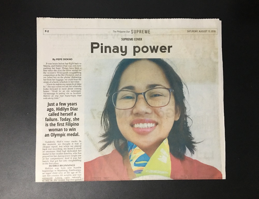 The Philippine Star August 13 2016 Pinay Power Hidilyn Diaz Supreme Headline, Hobbies & Toys ...