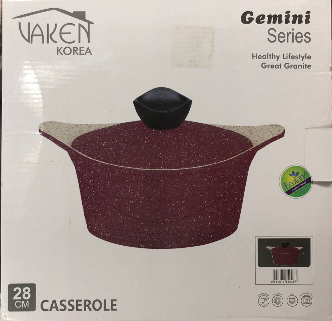 Uaken Korea Gemini Series 28cm Casserole, Furniture & Home Living ...