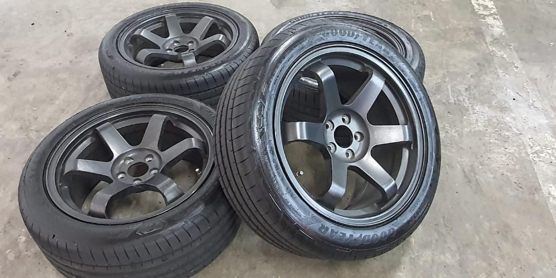 Used 17" Rota Replica 5/100 Rims With Tyres, Car Accessories, Tyres ...