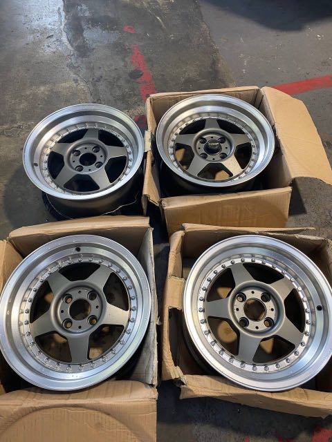 15’ Kyowa KR1022 Rims 4x100, Car Accessories, Tyres & Rims on Carousell