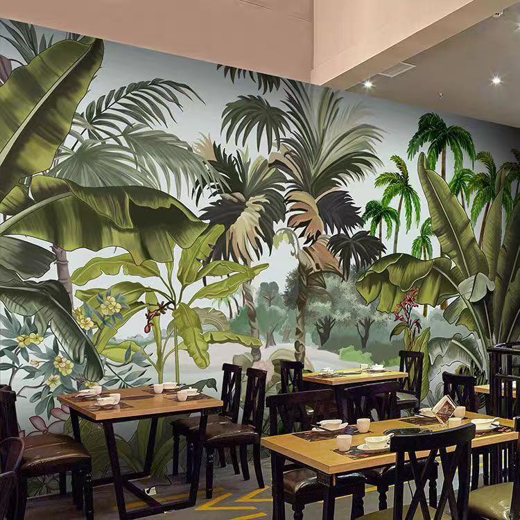 3D Wallpaper Customized mural plant design for home or office ...