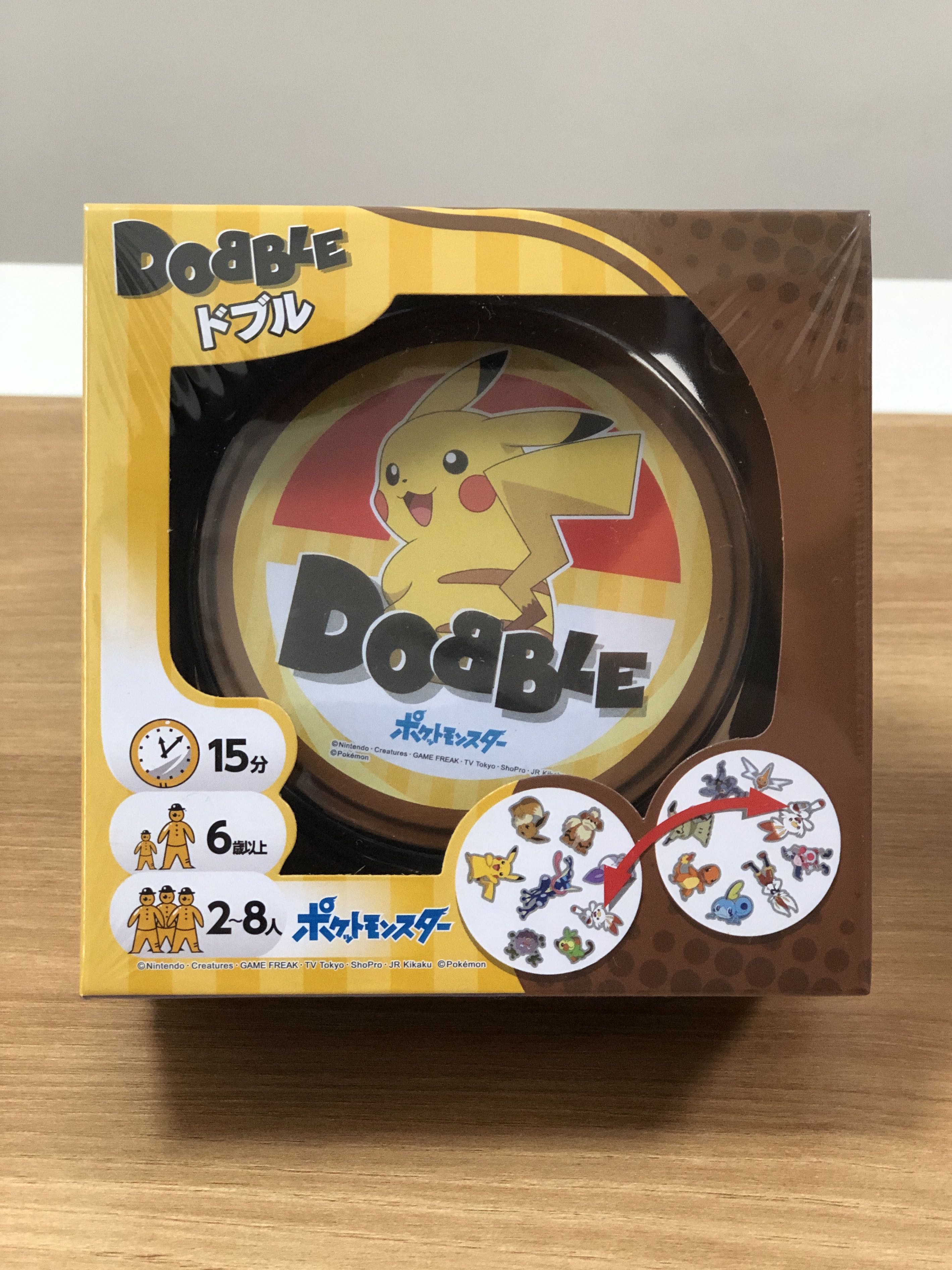 [正版] 寵物小精靈 嗒寶 多寶 Pokemon DOBBLE 日本直送 精靈寶可夢 比卡超 Pikachu, 興趣及遊戲, 玩具 & 遊戲類 - Carousell