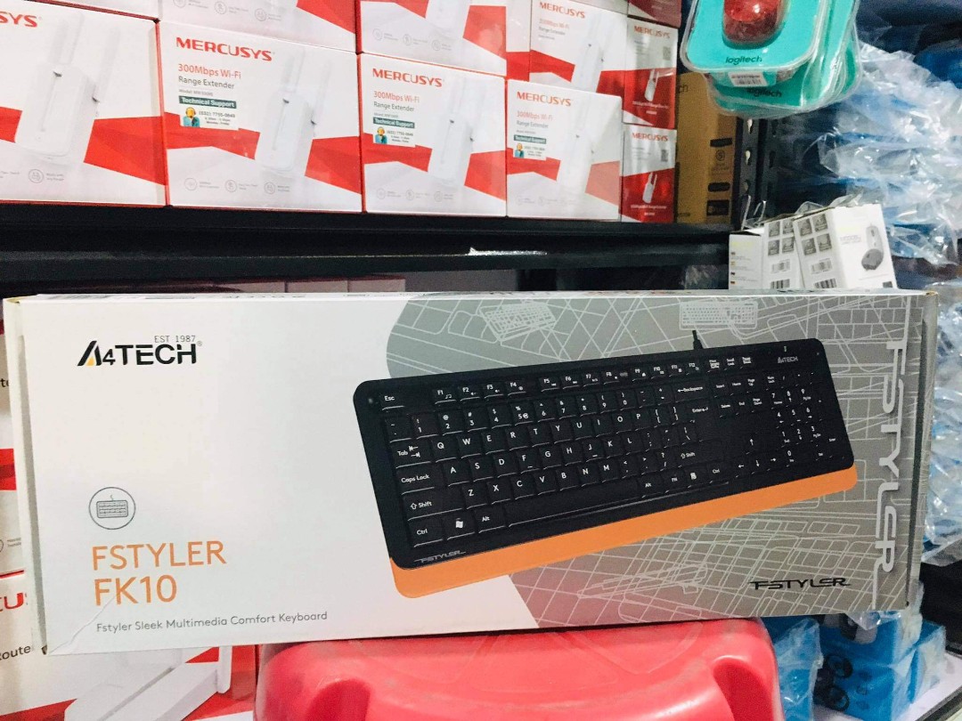 A4Tech Fstyler FK10 Keyboard USB ORANGE, Computers & Tech, Parts & Accessories, Computer ...
