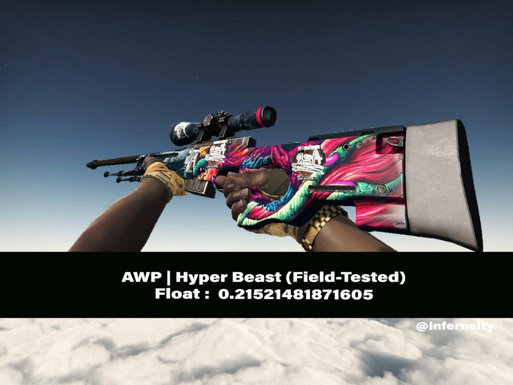AWP Hyper Beast FT FIELD_TESTED CSGO SKINS KNIVES, Video Gaming, Gaming ...