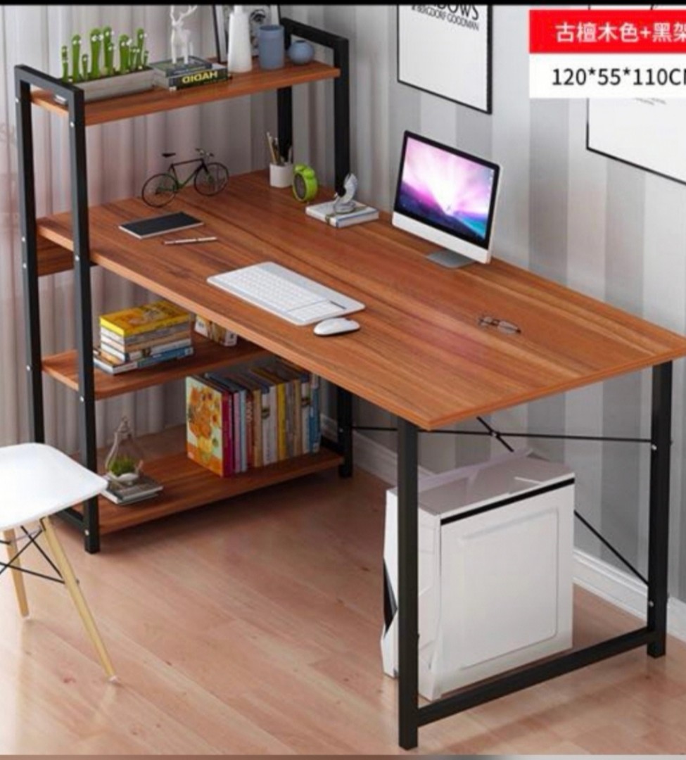 Brand New Study Table with detachable shelves, Furniture & Home Living ...
