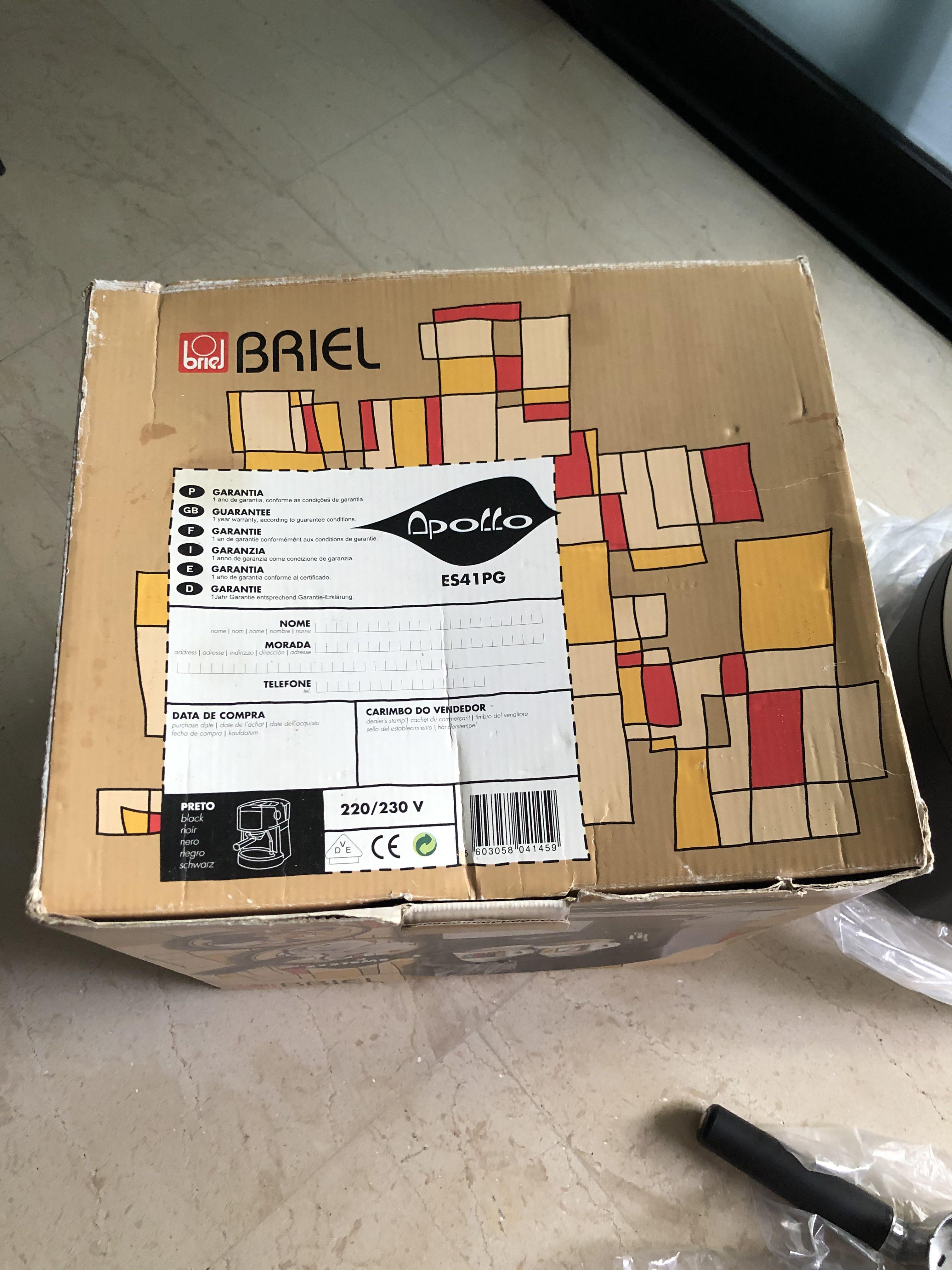 BRIEL ES41PG Apollo coffee machine, TV & Home Appliances, Kitchen ...