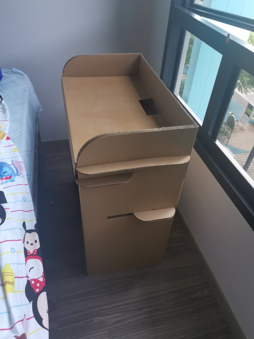 Cardboard desk, Furniture & Home Living, Furniture, Tables & Sets on ...