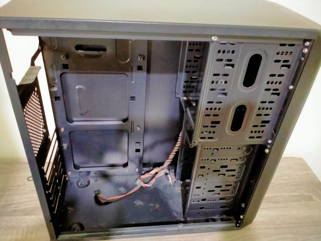 Cpu case no side panel, Computers & Tech, Desktops on Carousell