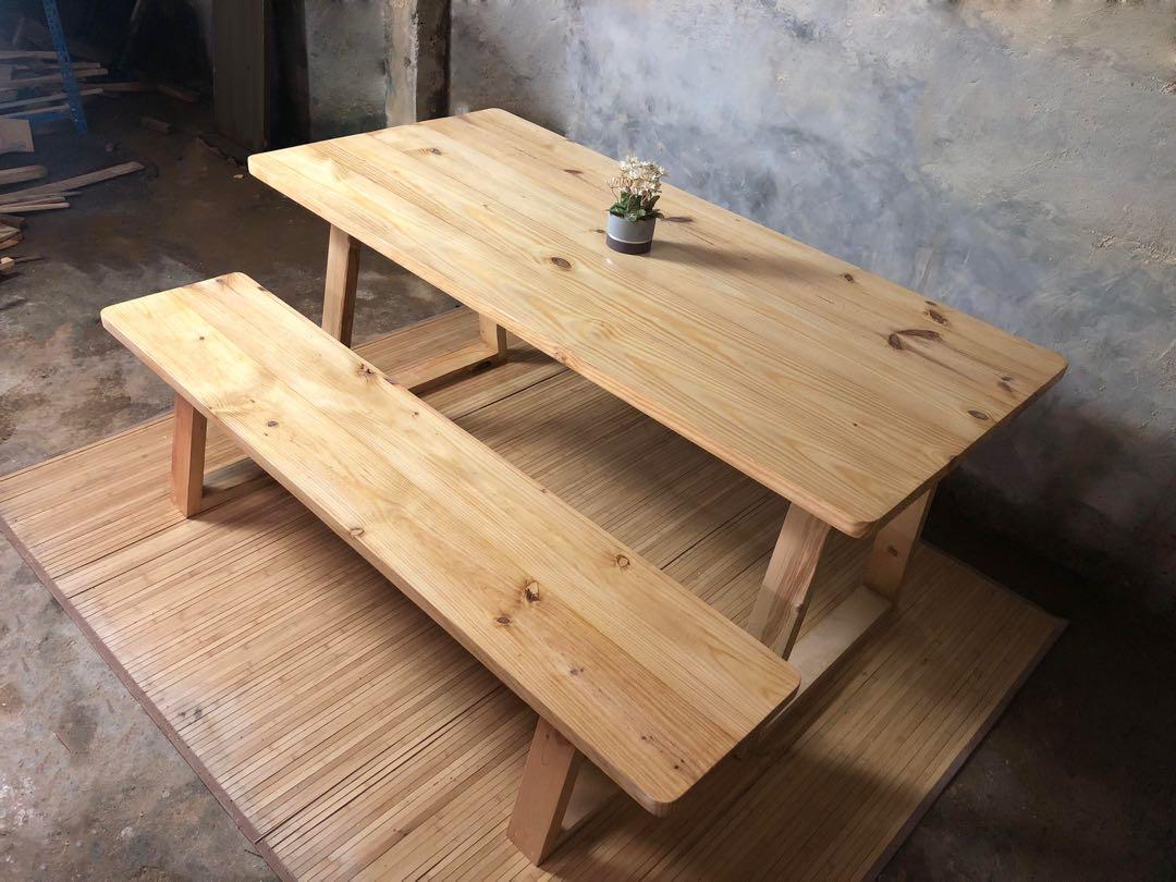 Dining Table & Bench Set, Furniture & Home Living, Furniture, Tables ...