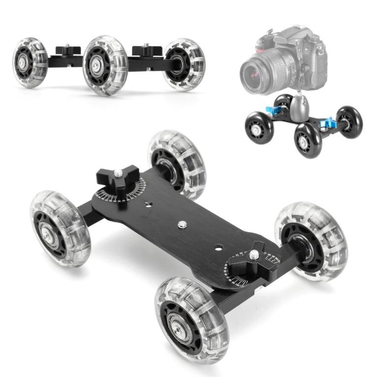 DSLR Desktop Camera Video Wheels Rail Rolling Track Slider Dolly Car ...