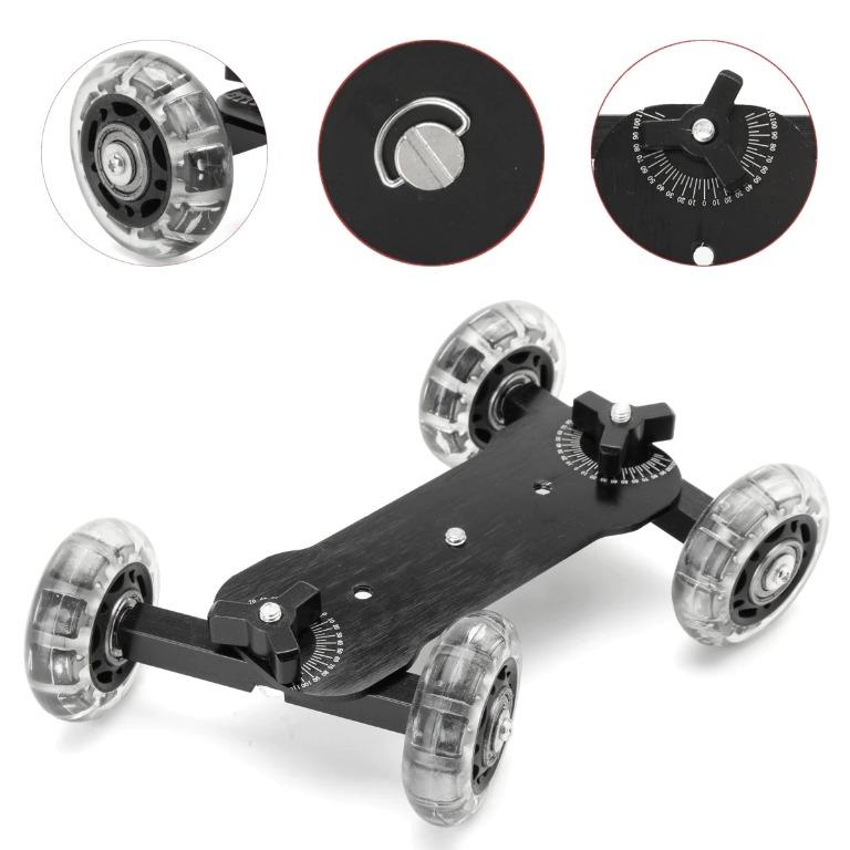 DSLR Desktop Camera Video Wheels Rail Rolling Track Slider Dolly Car ...