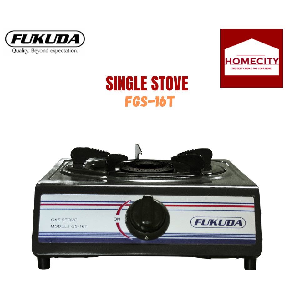 Fukuda Single Burner Gas Stove Teflon Coated With Auto Ignition FGS16T ...