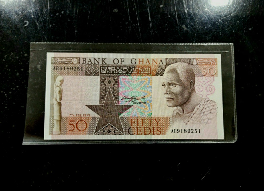 Ghana 1979 50 Cedis Banknote Currency AU(1), Hobbies & Toys ...