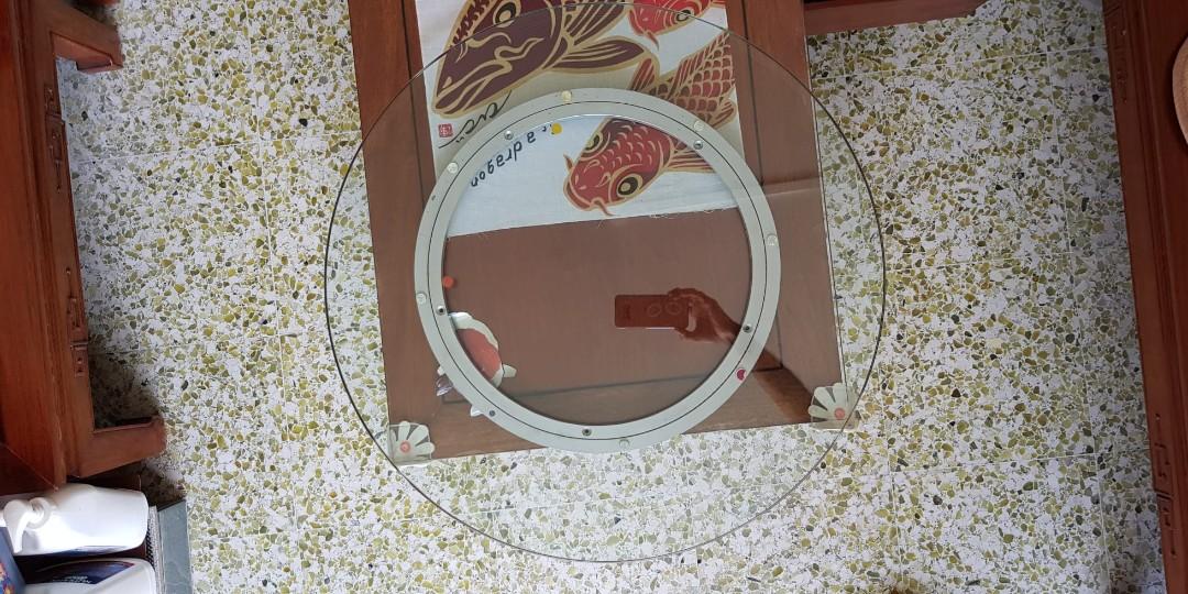 Glass Cover + Table Turner, Furniture & Home Living, Furniture, Tables ...