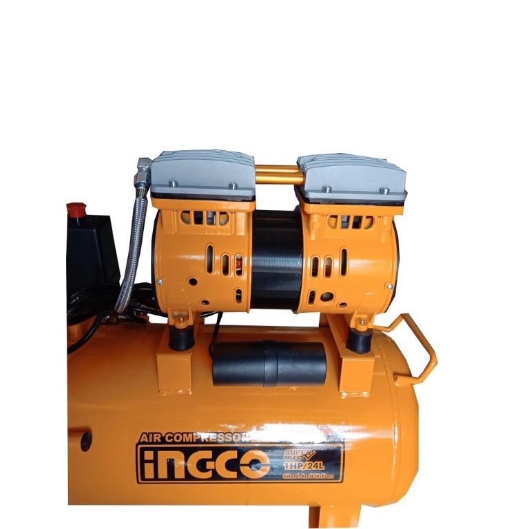 INGCO Air Compressor 1HP 24Liters Silent and Oil Free (ACS175241P ...