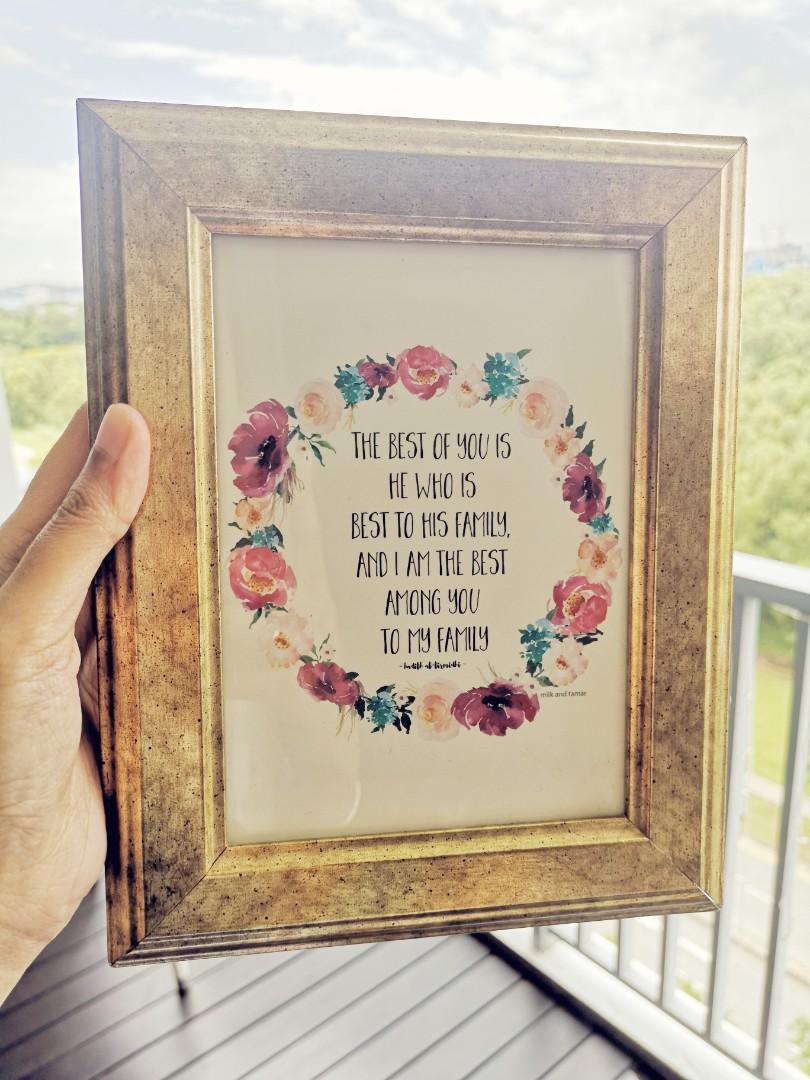 Islamic frame with Hadith, Hobbies & Toys, Stationery & Craft, Art ...
