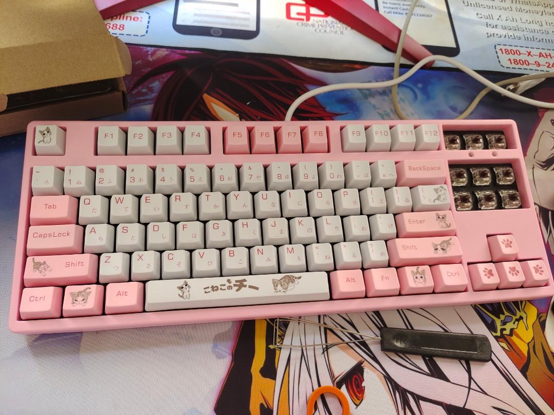 JKLP Pink Custom TKL keyboard, Computers & Tech, Parts & Accessories ...