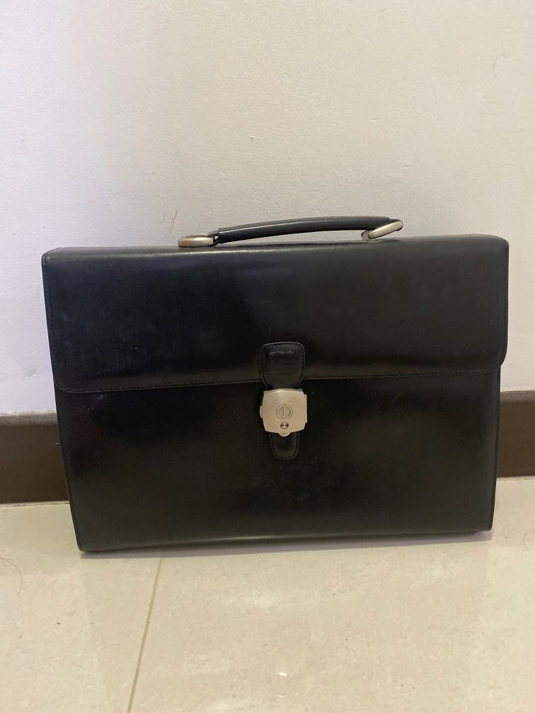 Leather briefcase, Men's Fashion, Bags, Briefcases on Carousell