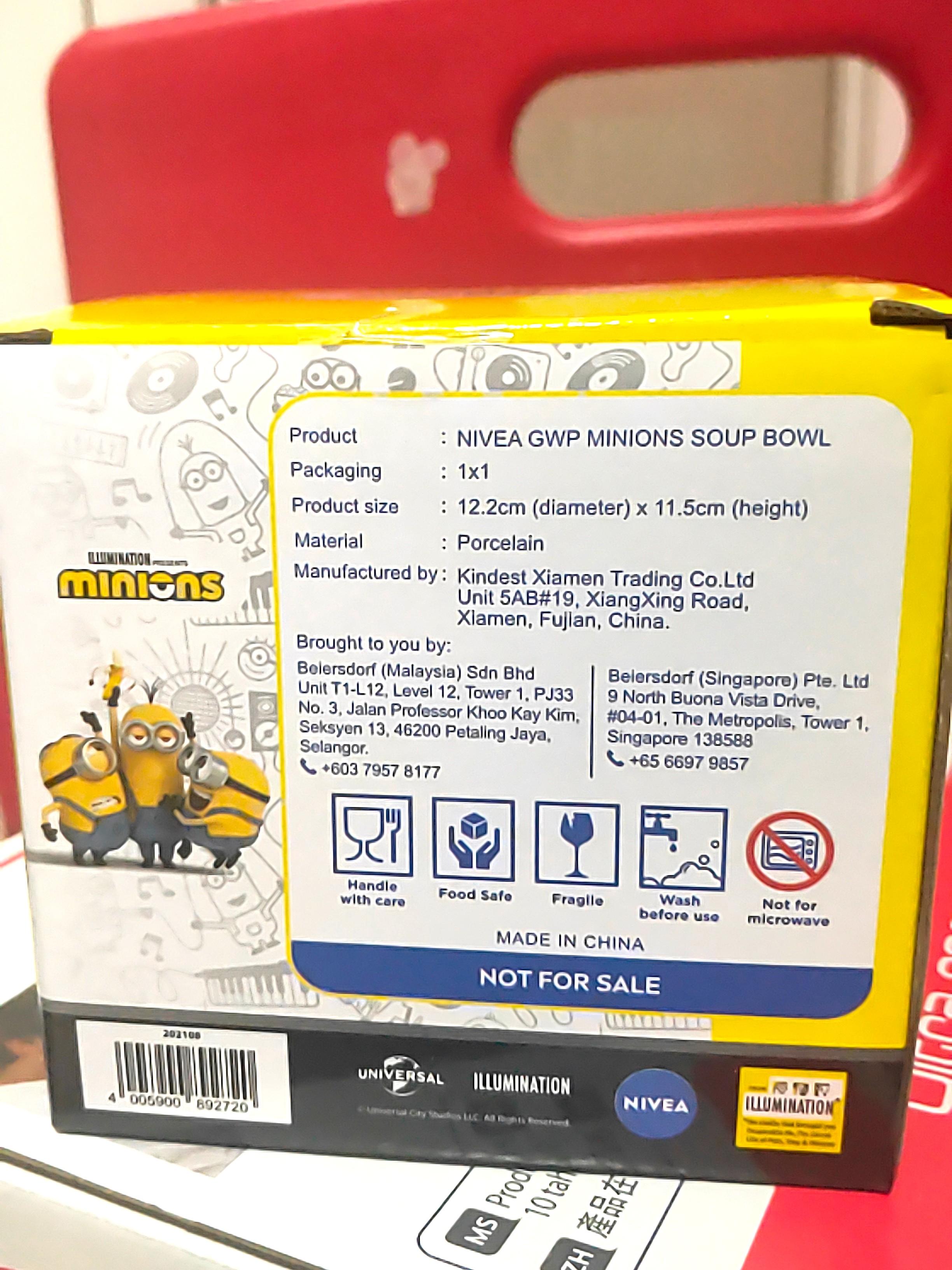 Minions Soup bowl, Furniture & Home Living, Kitchenware & Tableware ...