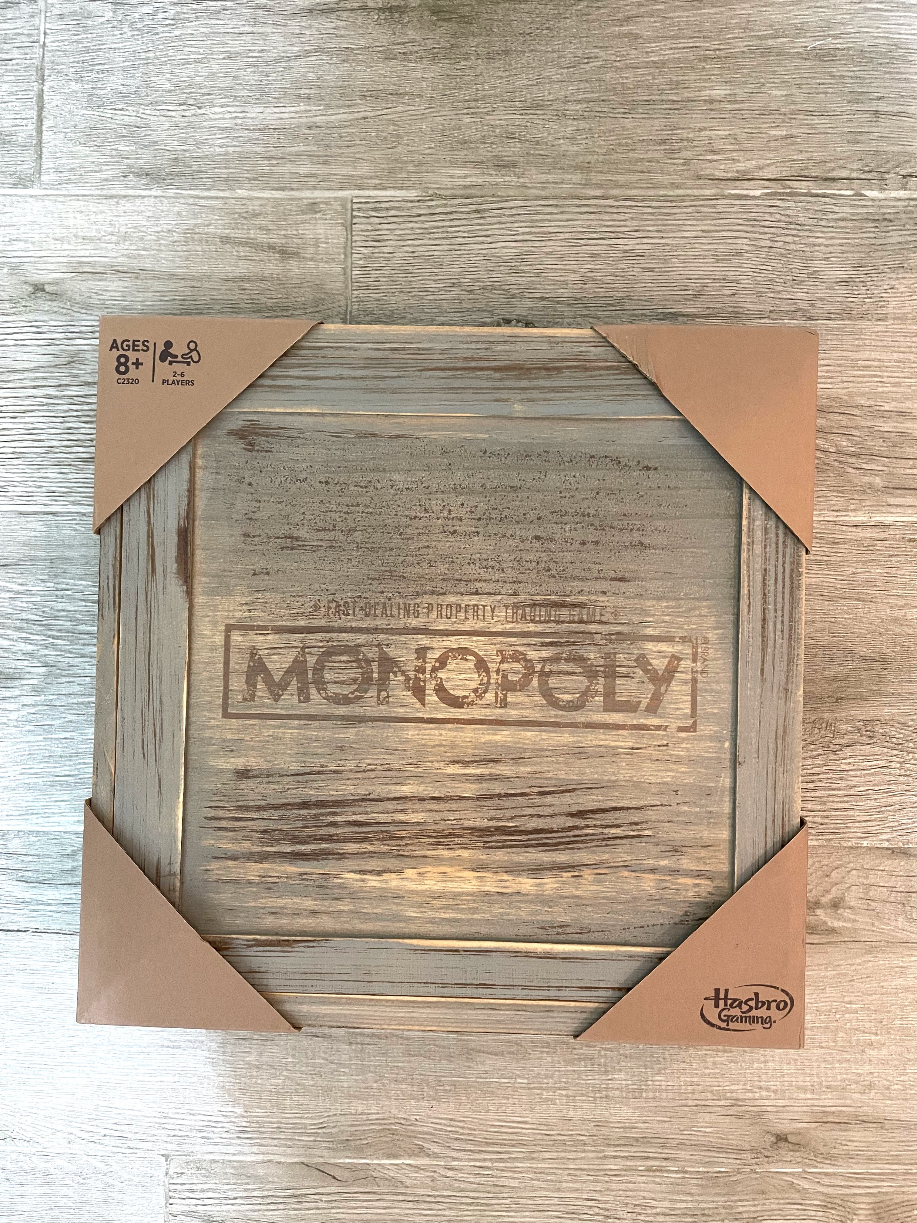 MONOPOLY limited edition Rustic Series 木製大富翁, 興趣及遊戲, 玩具 & 遊戲類 - Carousell