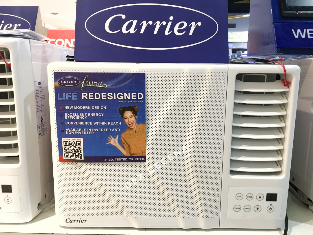 New Carrier AURA series Wcarj008ee Wcarj010ee Window type Aircon, TV ...