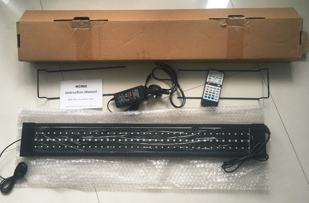 NICREW RGB Plus Aquarium Light, Freshwater Aquarium LED Light with Remote Controller, 24/7 ...