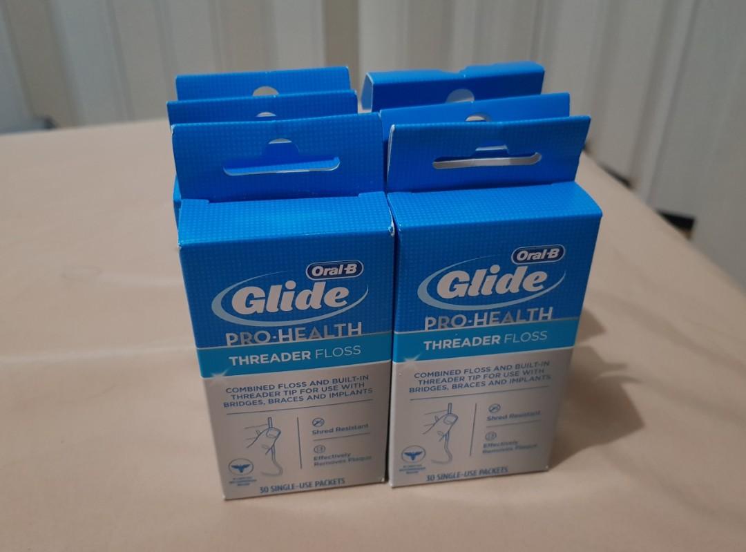 Oral B Glide Pro Health Threader Floss - Dental Floss for Permanent ...