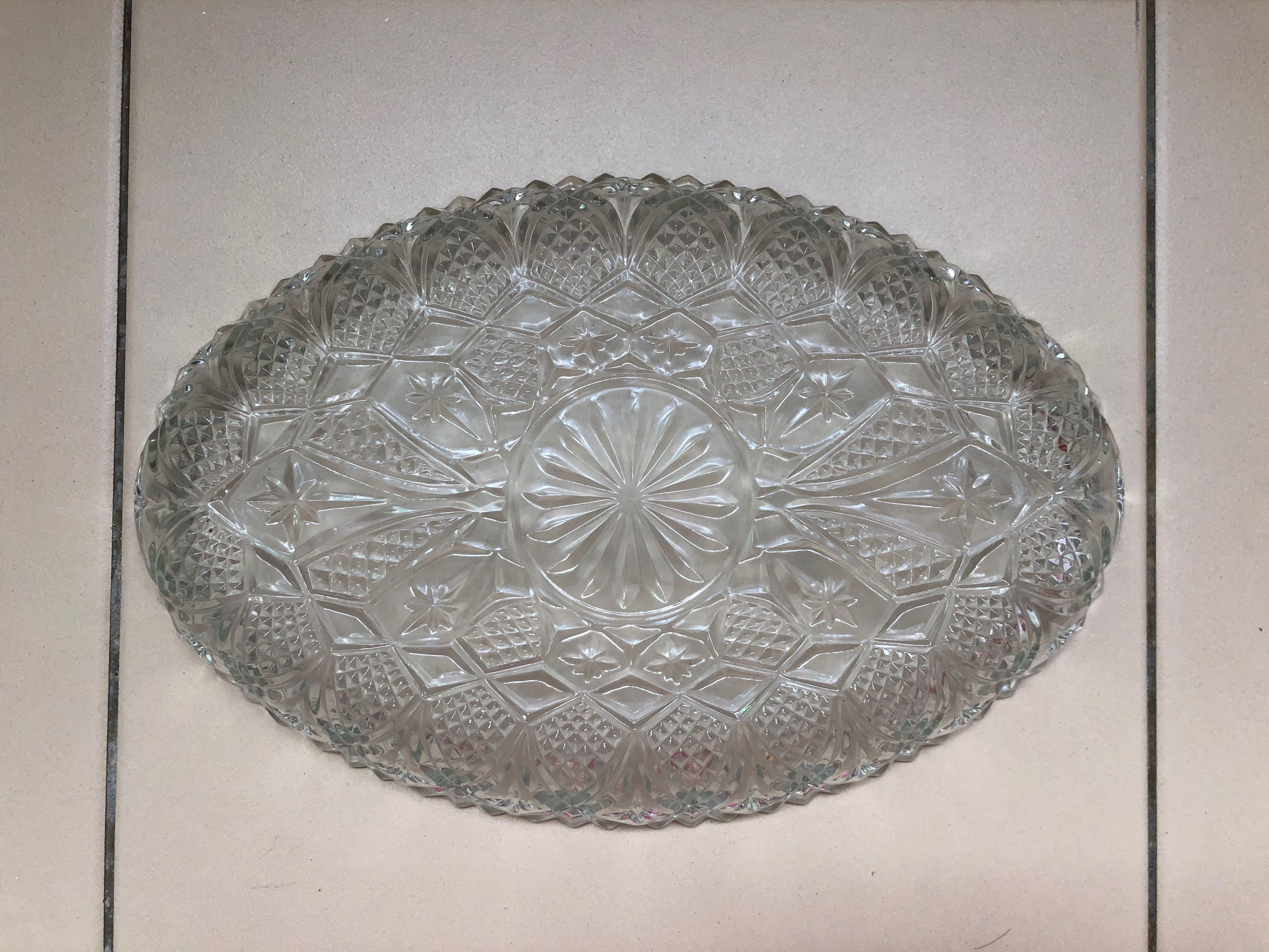 Oval Glass Plate, Furniture & Home Living, Kitchenware & Tableware ...