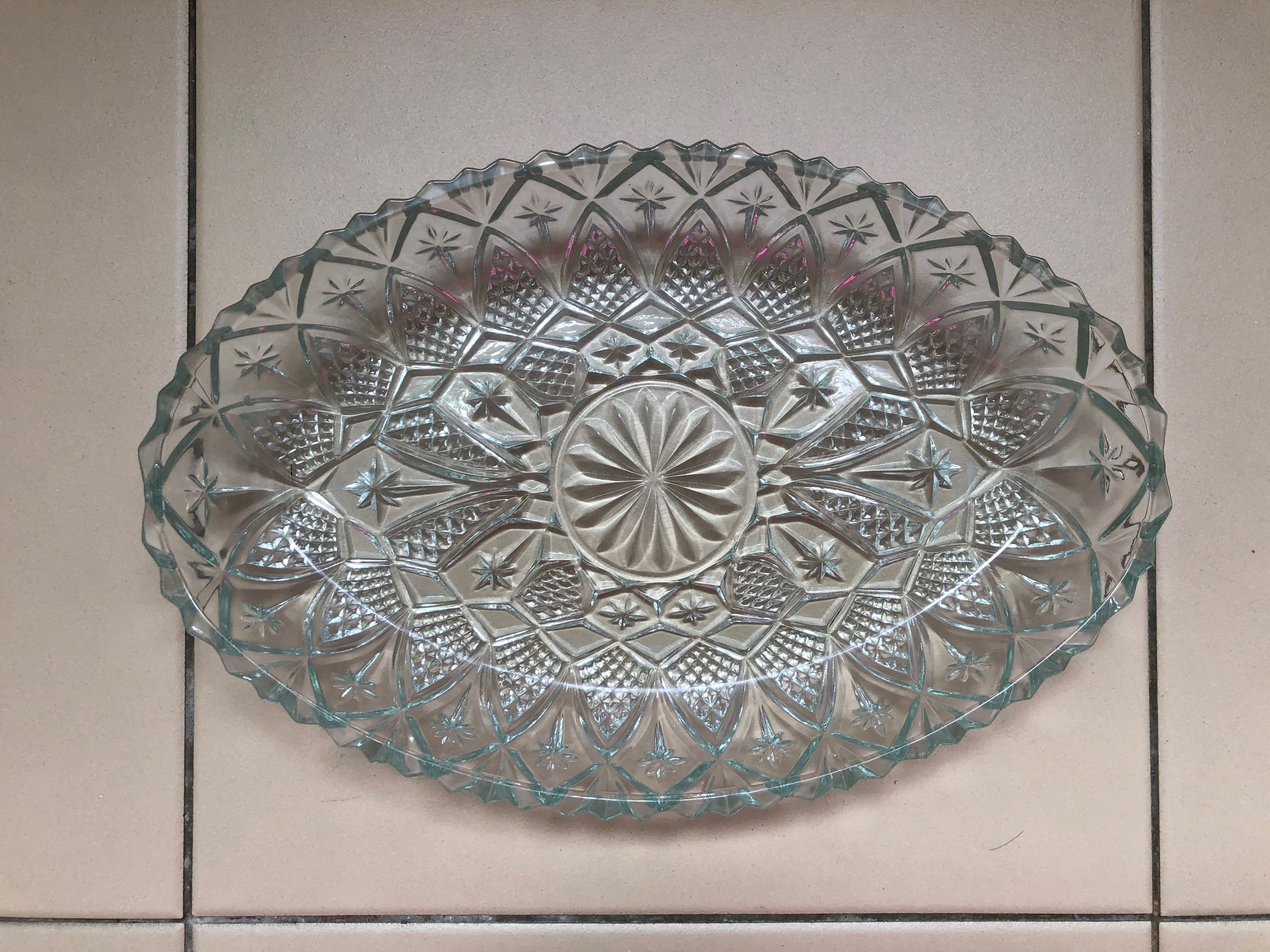 Oval Glass Plate, Furniture & Home Living, Kitchenware & Tableware ...