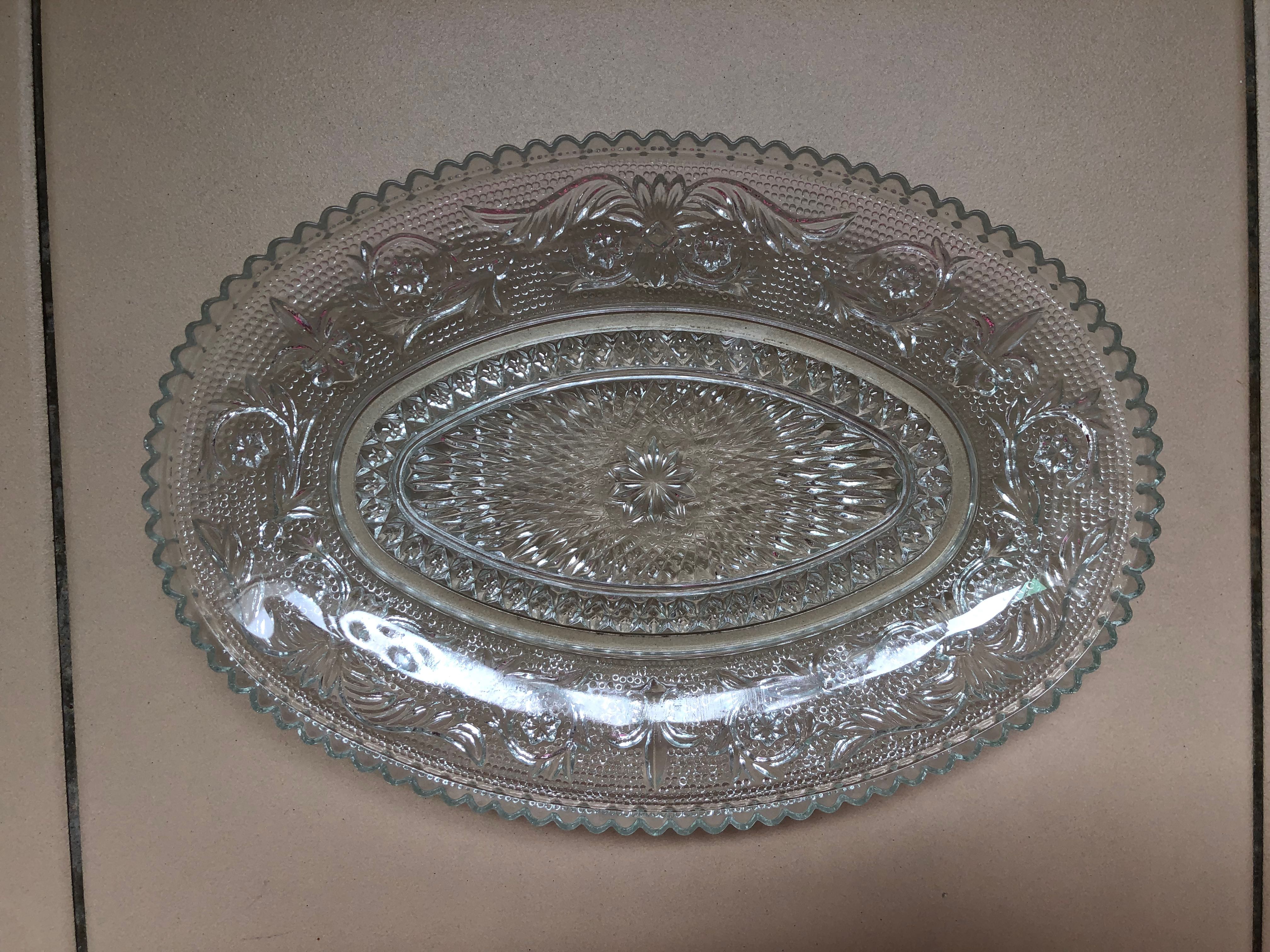 Oval Glass Plate x 2, Furniture & Home Living, Kitchenware & Tableware ...