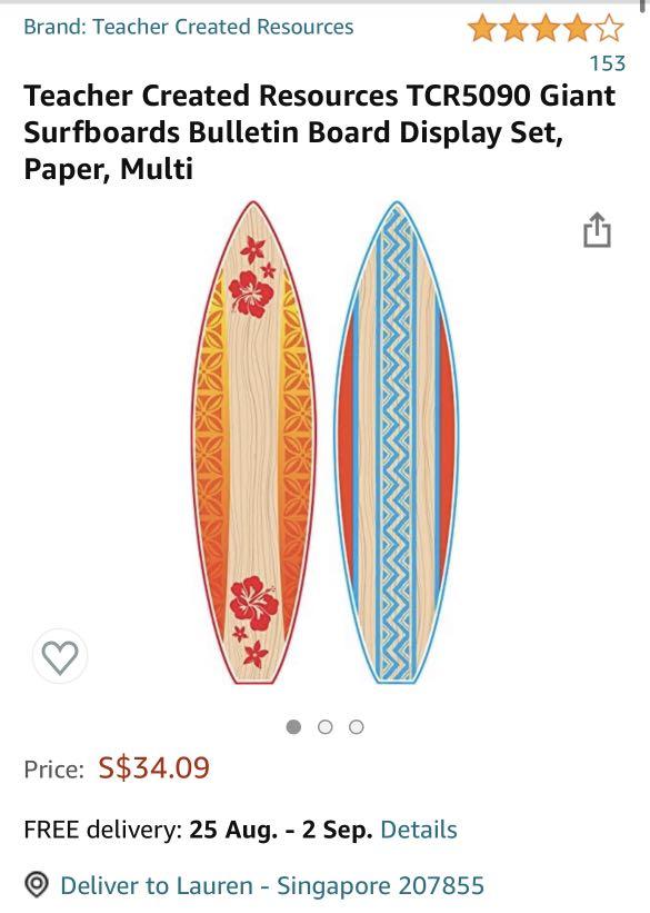 Paper Surfboard Cut out, Hobbies & Toys, Toys & Games on Carousell