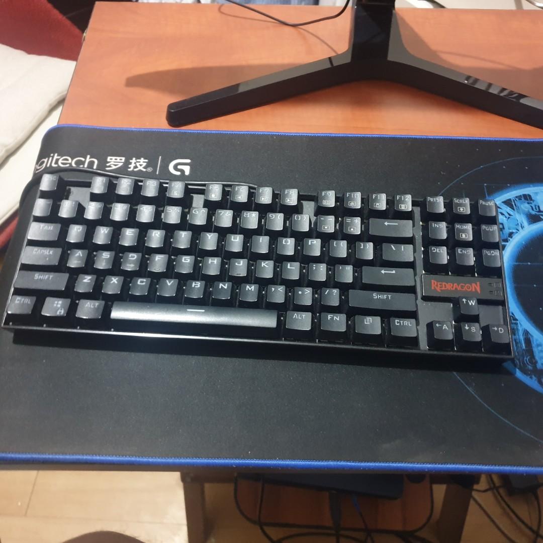 Red dragon keyboard plus logitech mouse, Computers & Tech, Parts ...