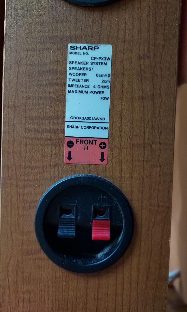 Sharp Tower Speakers, Audio, Soundbars, Speakers & Amplifiers on Carousell