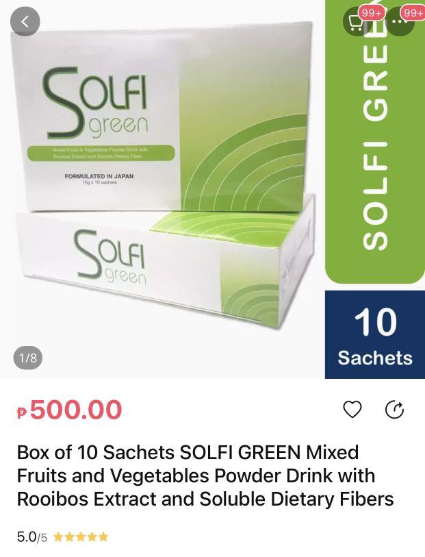 Solfi Green Fiber Drink, Health & Nutrition, Health Supplements, Health ...