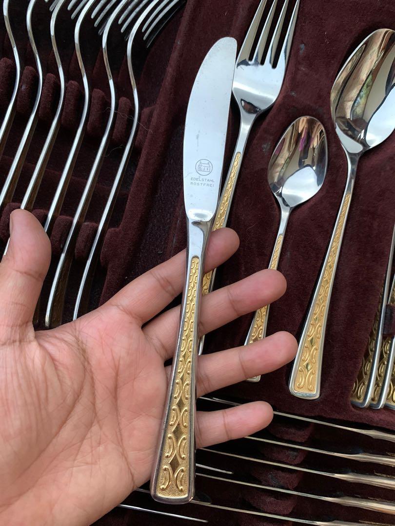 Solingen Gold Plated Bestecke Flatware Cutlery Utensils 23/24 Karat ...
