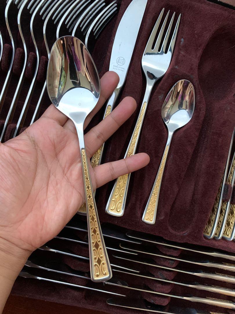 Solingen Gold Plated Bestecke Flatware Cutlery Utensils 23/24 Karat ...