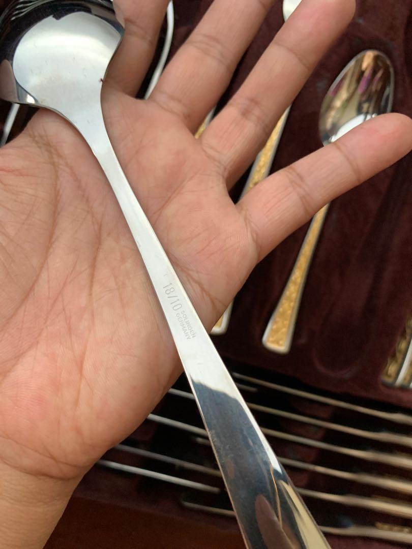 Solingen Gold Plated Bestecke Flatware Cutlery Utensils 23/24 Karat ...