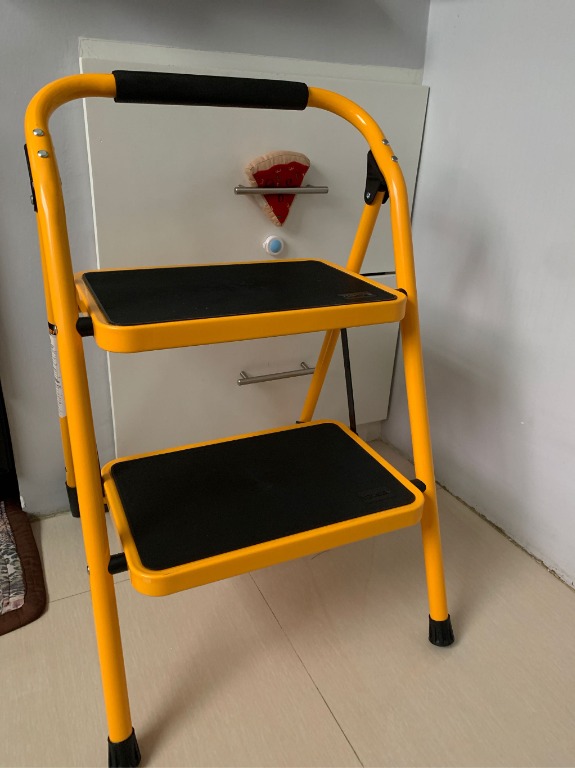 Tolsen 62680, 2 Step Steel Foldable Ladder 90kg, Furniture & Home ...