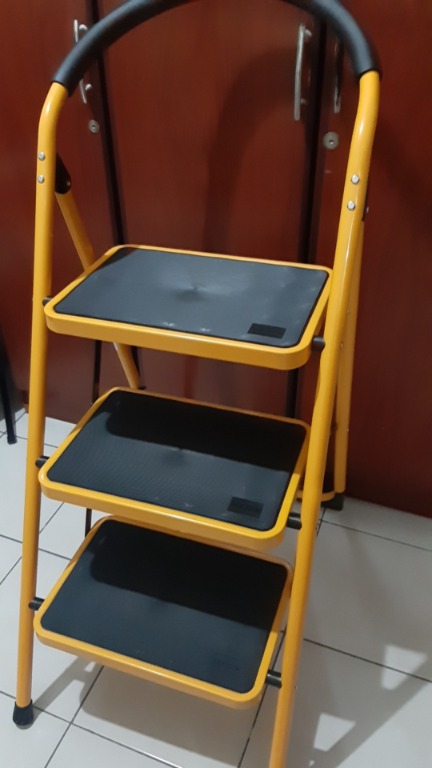 Tolsen 62683, 3 Step Steel Foldable Ladder 150kg, Furniture & Home ...