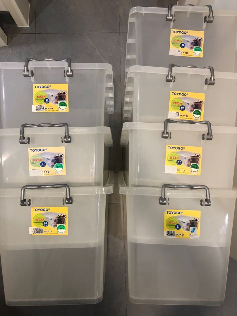 Toyogo 9710 storage box with lid (7 boxes), Furniture & Home Living ...