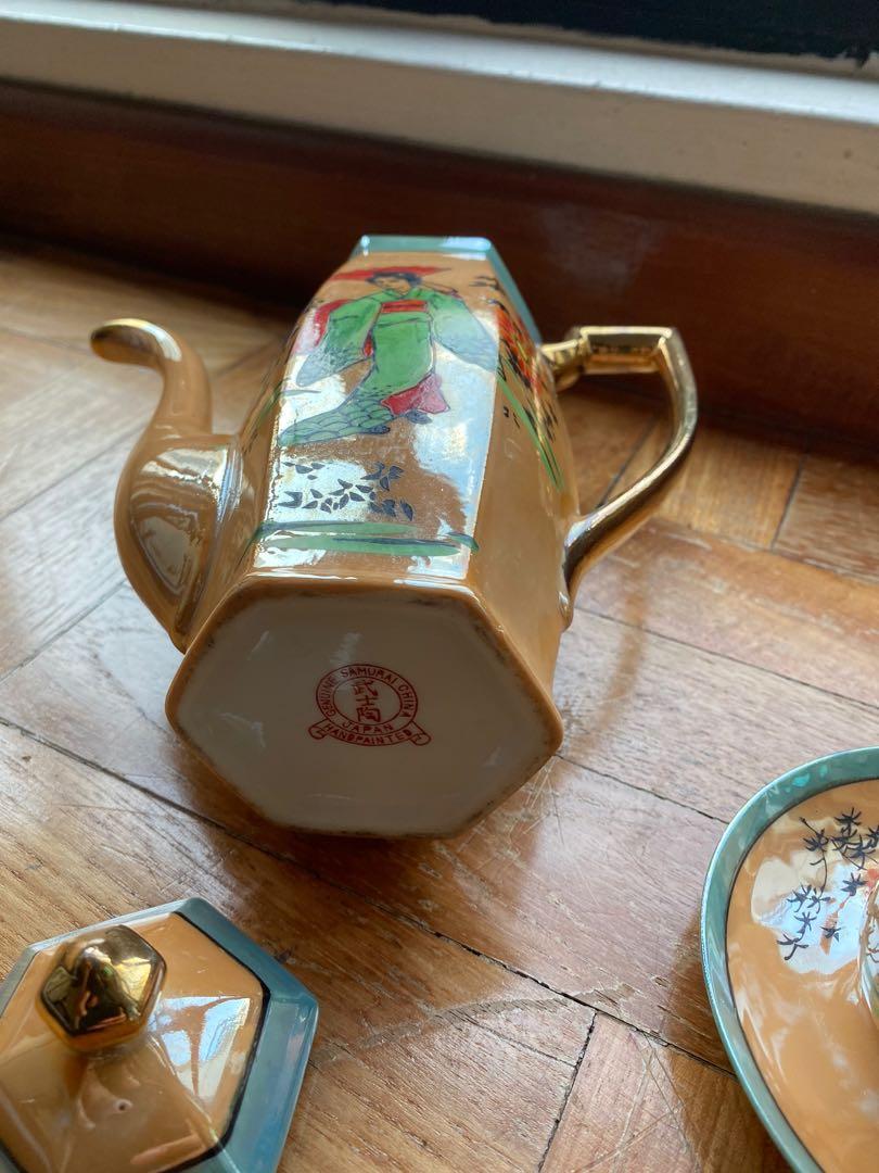 Vintage Rare 15 piece Complete Japanese Samurai Tea Set, Hobbies & Toys ...