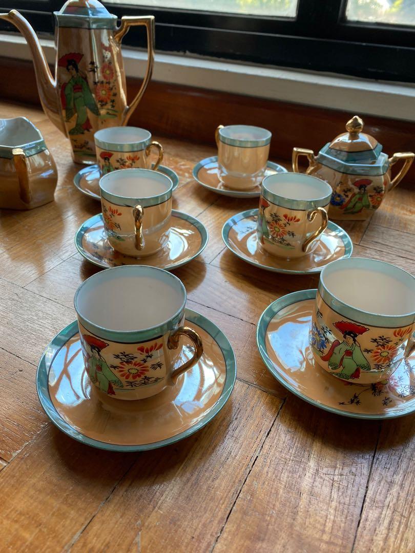 Vintage Rare 15 piece Complete Japanese Samurai Tea Set, Hobbies & Toys ...