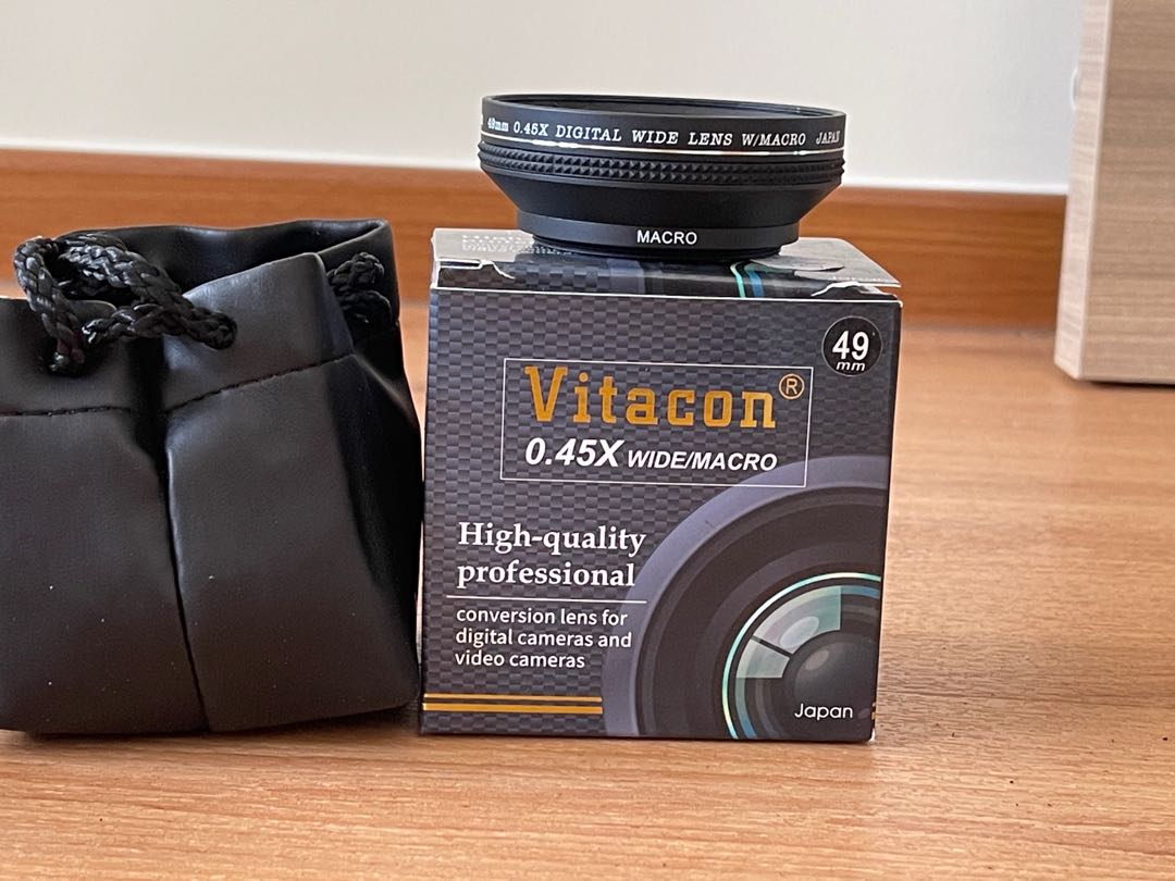 Vitacon 0.45x Wide Angle and Macro Lens 49mm, Photography, Lens & Kits ...