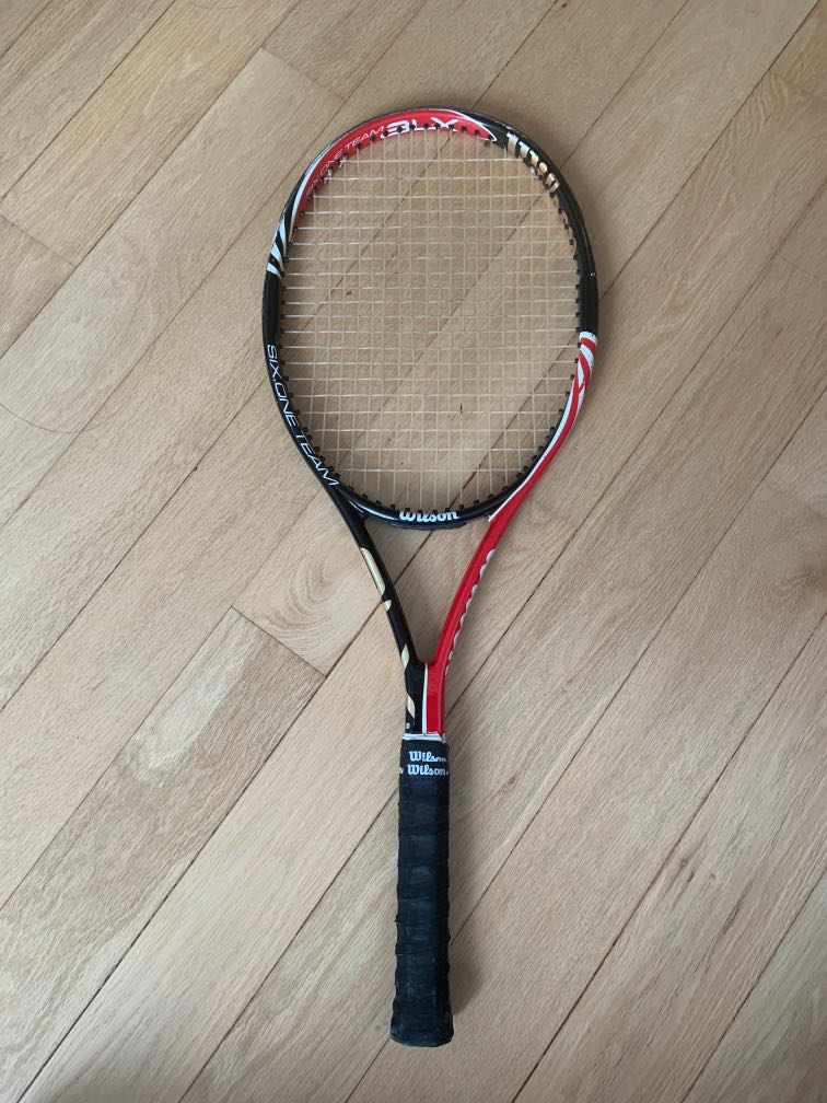 Wilson BLX Six One Team tennis racket, Sports Equipment, Sports & Games ...