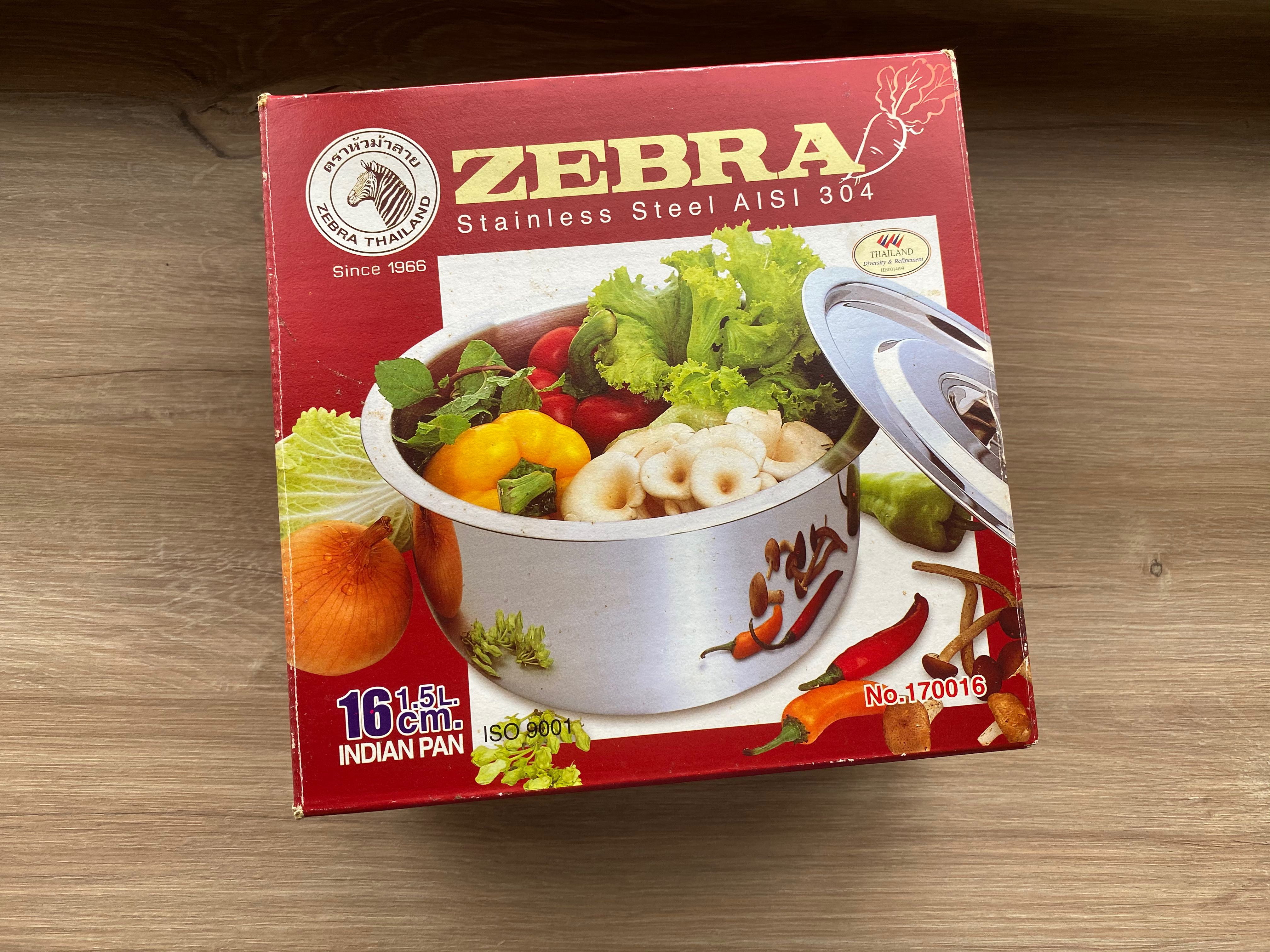 Zebra Stainless Steel 16cm Indian Pan, Furniture & Home Living ...