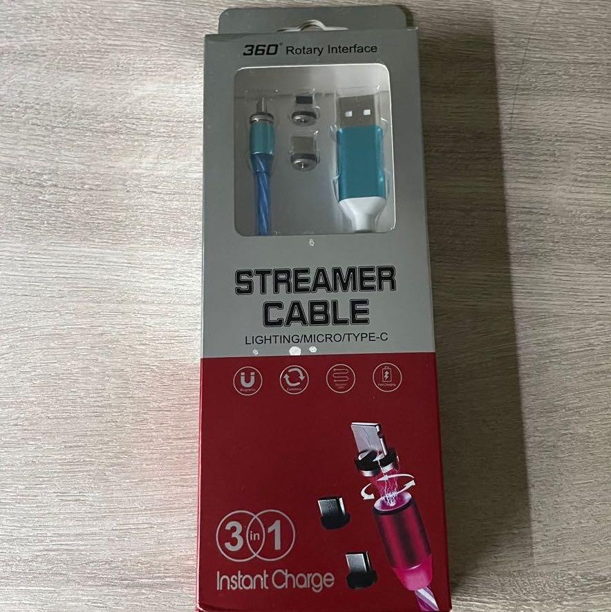 3-in-1 streamer cable with LED light, Mobile Phones & Gadgets, Mobile ...