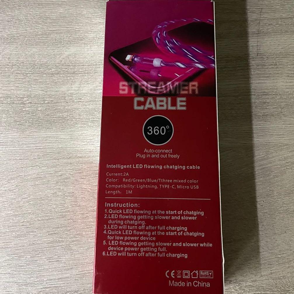 3-in-1 streamer cable with LED light, Mobile Phones & Gadgets, Mobile ...