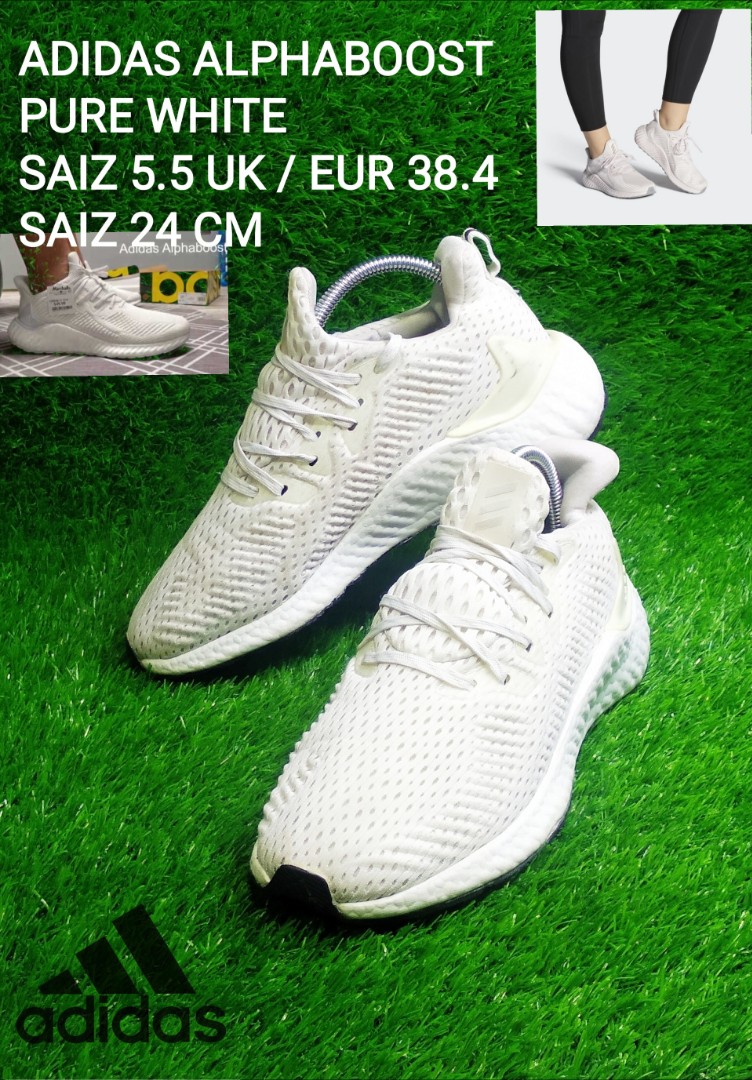 ADIDAS ALPHABOOST PURE WHITE, Men's Fashion, Footwear, Sneakers on ...