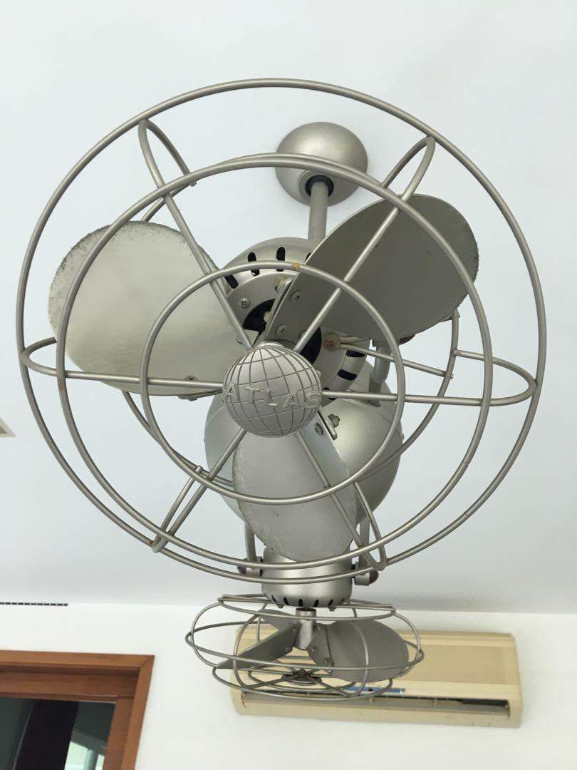 Atlas Acqua Double Rotational Twin Headed Ceiling Fan, Furniture & Home ...